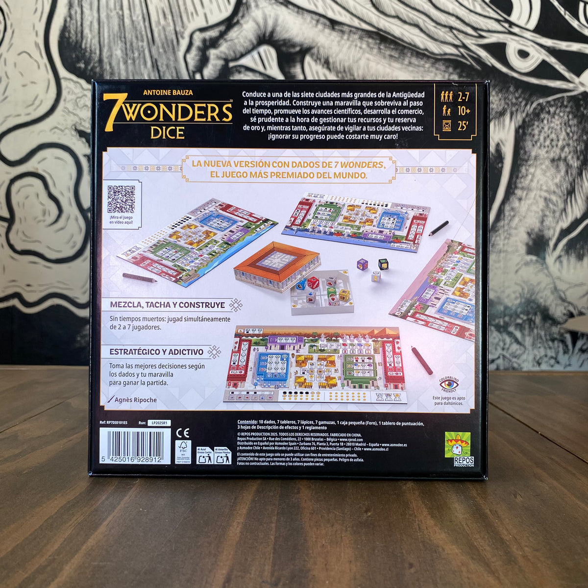 7 Wonders Dice - Juego de Mesa de Dados y Civilizaciones – Búho Juegos ...